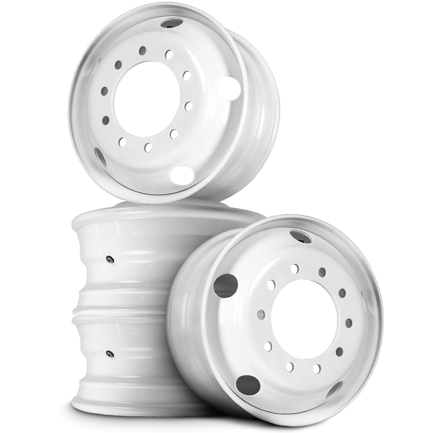 4 Wheels 24.5" Steel 24.5x8.25 10x285.75 White 169ET 220CB (3248229) | eBay